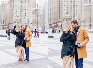 Classy Winter Couples Session in Downtown Chicago | expeditionjoy.com